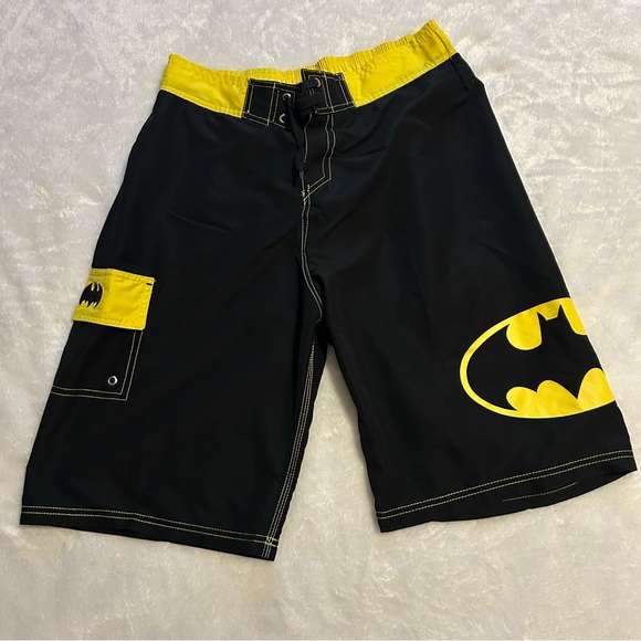 Batman | Swim | Mens Batman Black And Yellow Swim Trunks | Poshmark